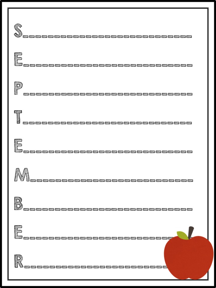 September Writing Activities - Classroom Freebies