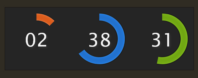 100+ jQuery Slider Example: A Colorful Clock With CSS & jQuery