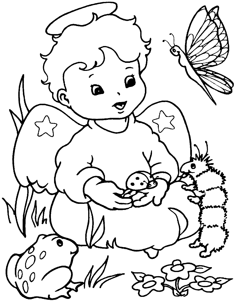 Dibujos y Plantillas para imprimir: Angelitos