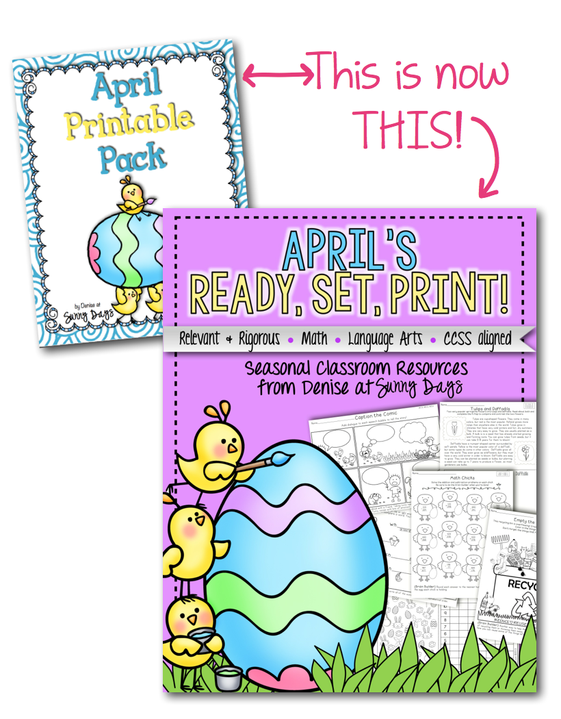 An Upgrade for April - Sunny Days in Second Grade