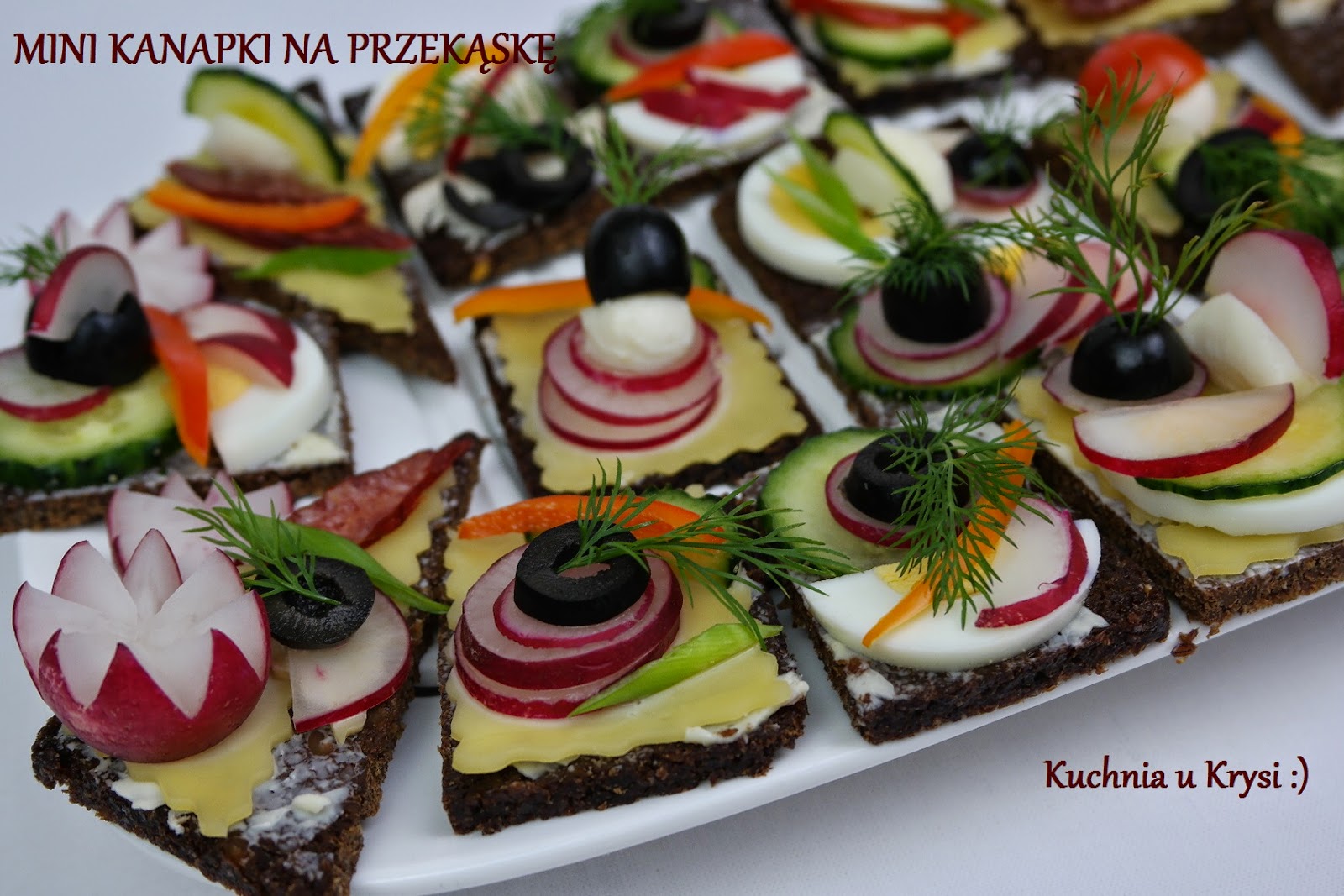 Kuchnia u Krysi : Mini kanapki na przekąskę