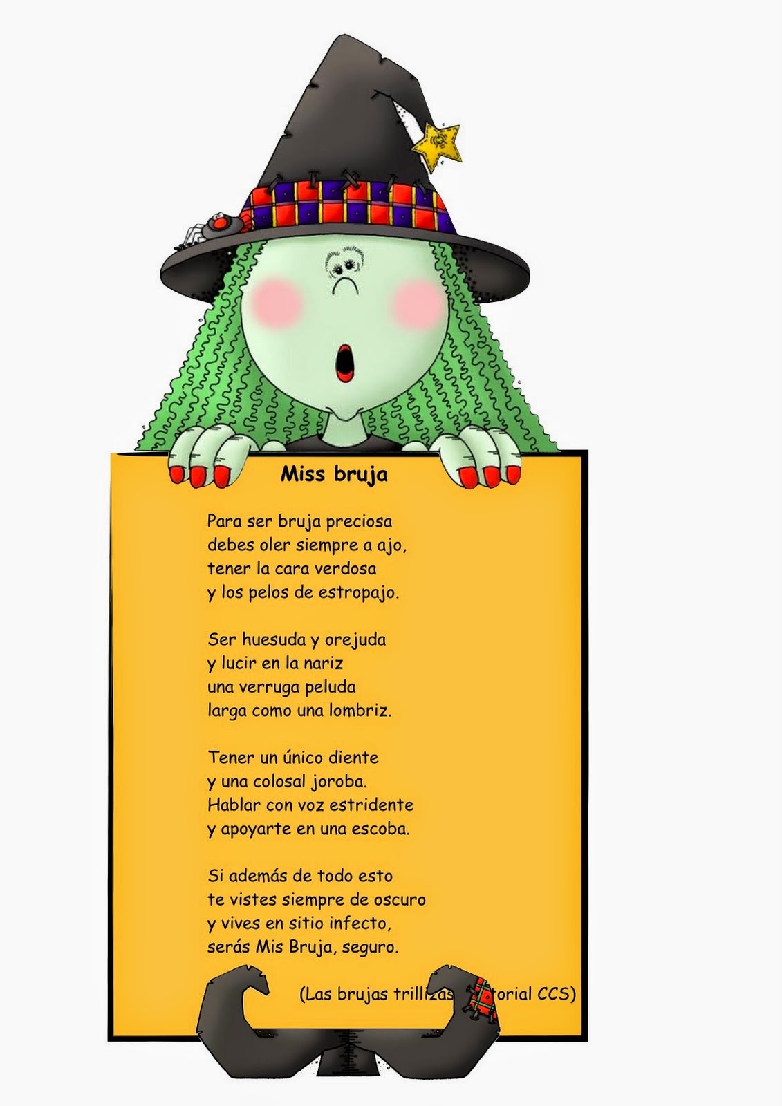 Poesia Infantil i Juvenil: Miss Bruja, poema brujeril de Carmen Gil