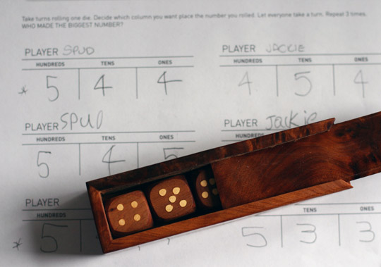 weelife: Math Printable: Make the Biggest Number