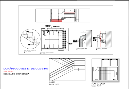 Projeto E/UBC – 7 : Escada de Emergencia - Detalhe 3
