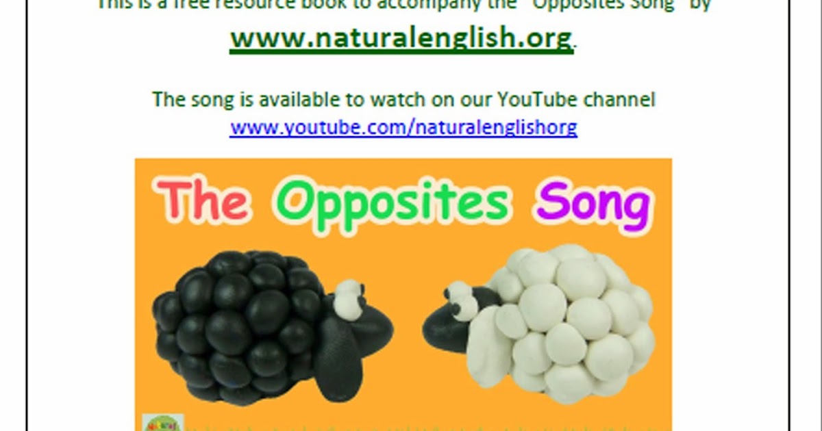 NaturalEnglish.org: The Opposites Song is now online...