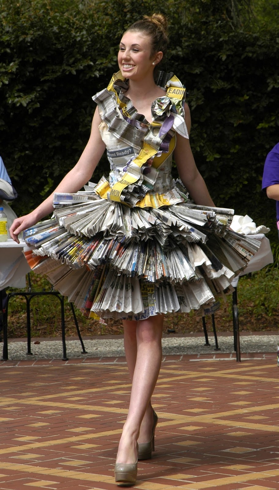 Thebigfront Newspaper Dresses Make Headlines thebigfront-newspaper-dresses-make-headlines