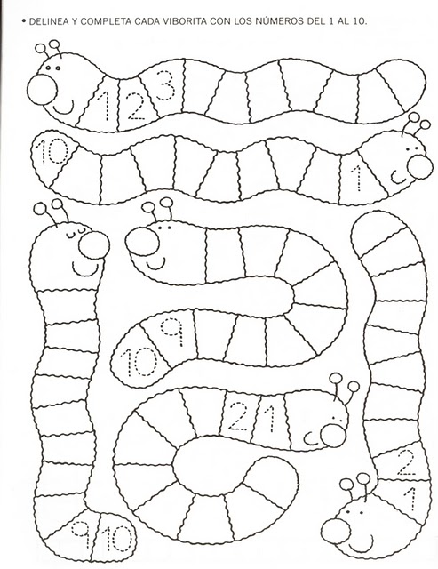 Ejercicios con numeros del 1 al 10 - Imagui