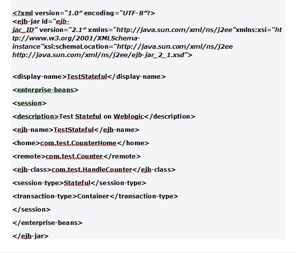 Pure Java 4 All: Deploying EJB 2 Stateful Bean on Weblogic Pure Java 4 All: Deploying EJB 2 Stateful Bean on Weblogic