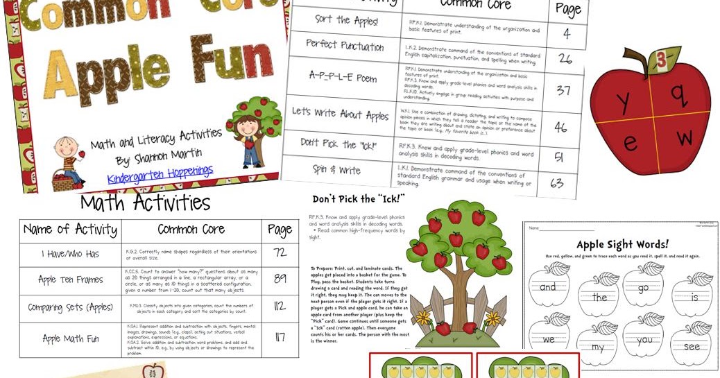 Kindergarten Hoppenings: Way Up High in the Apple Tree