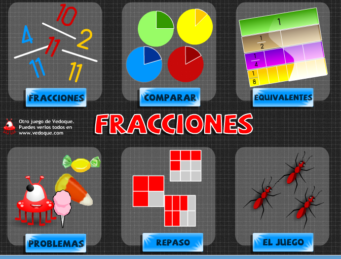 Recursos Matemáticos: Juegos de Fracciones ONLINE - 3ro. Básico y 4to ...