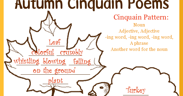 Earning-My-Cape: Autumn Poetry Printables for Kids