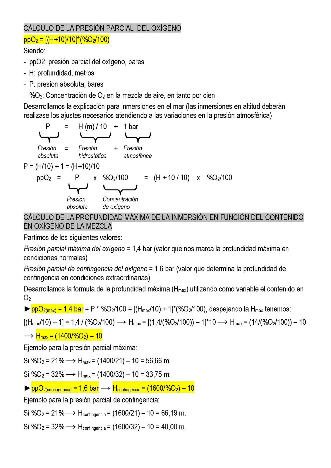 ¿QUE SABES DE BUCEO?: CÁLCULO DE LA PRESIÓN PARCIAL O2 Y PROFUNDIDADES ... ¿QUE SABES DE BUCEO?: CÁLCULO DE LA PRESIÓN PARCIAL O2 Y PROFUNDIDADES ...