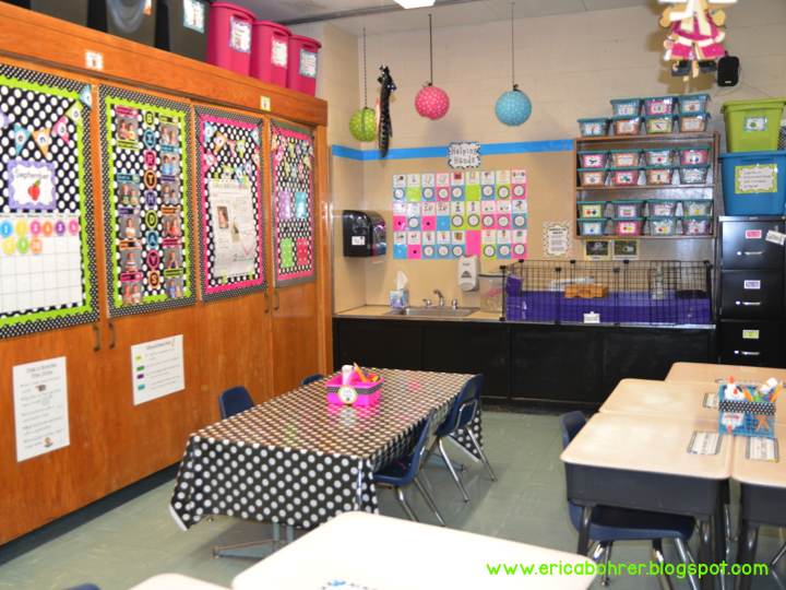 Black & White Polka Dot Plus Brights Classroom Reveal