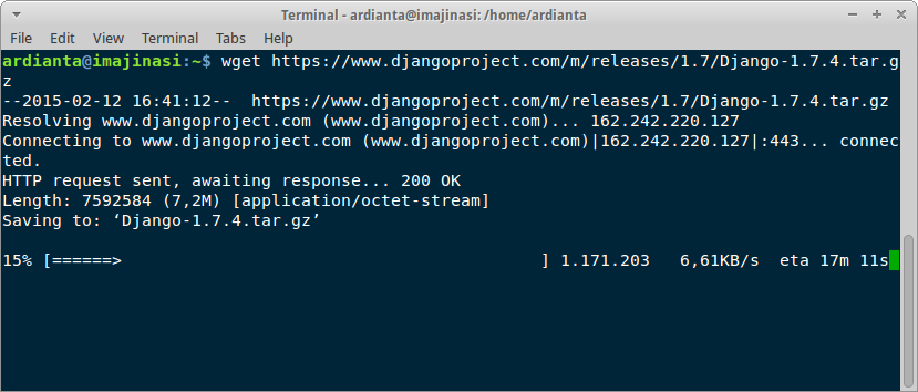 Instalasi django di linux
