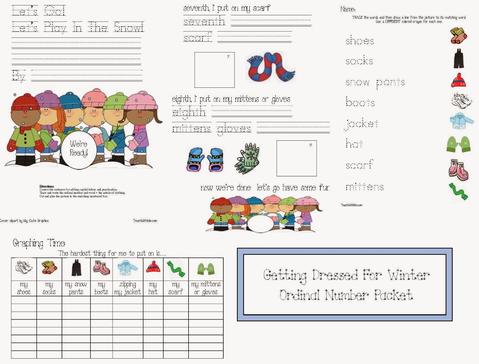 Let's Play In The Snow Easy Reader - Classroom Freebies