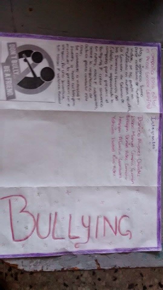 Etica: Triptico sobre el Bullying Etica: Triptico sobre el Bullying