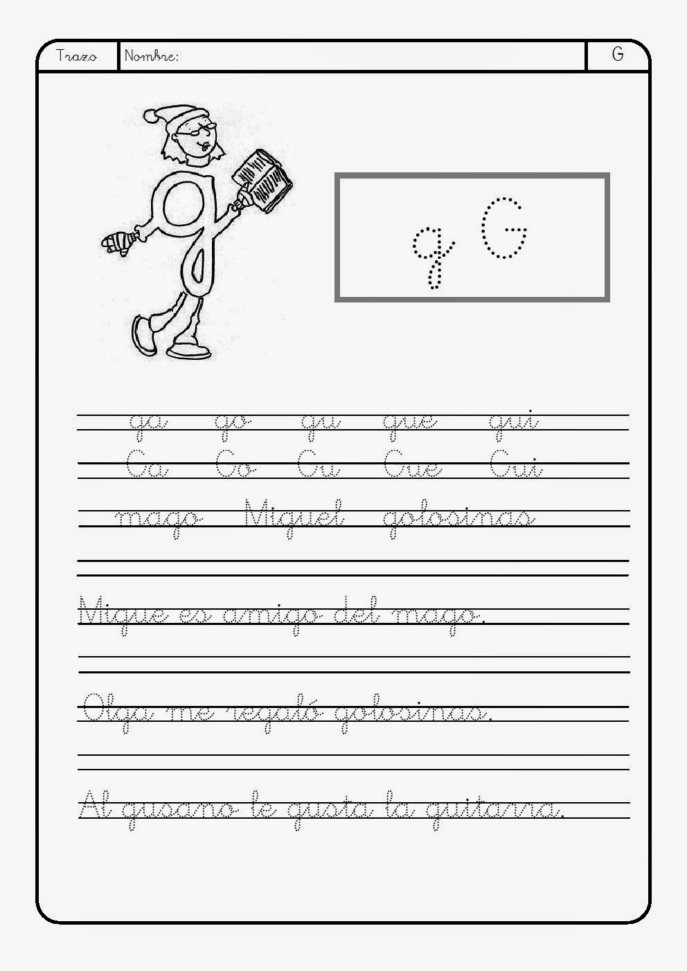 Letra G | g (gue, gui / güe, güi) ~ La Eduteca