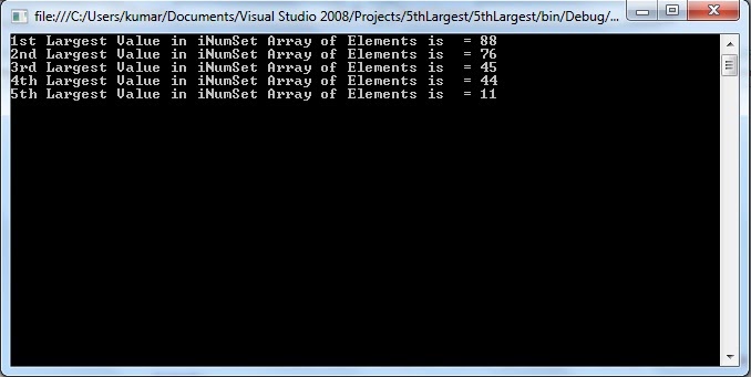 SoftSnippets: C#.Net : Find the Nth Largest Number in an Integer Array SoftSnippets: C#.Net : Find the Nth Largest Number in an Integer Array