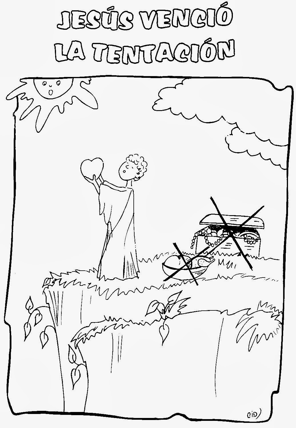 RELIGICANDO EN EL COLE: Jesús fue tentado en el desierto.