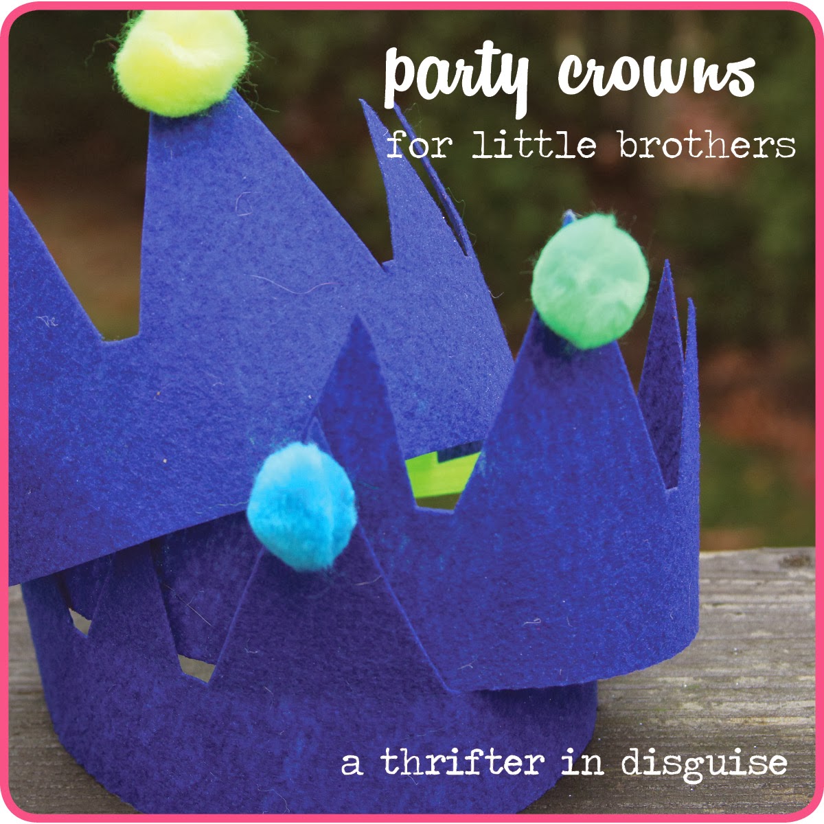 A Thrifter in Disguise: DIY Cozy Kids Party Crowns