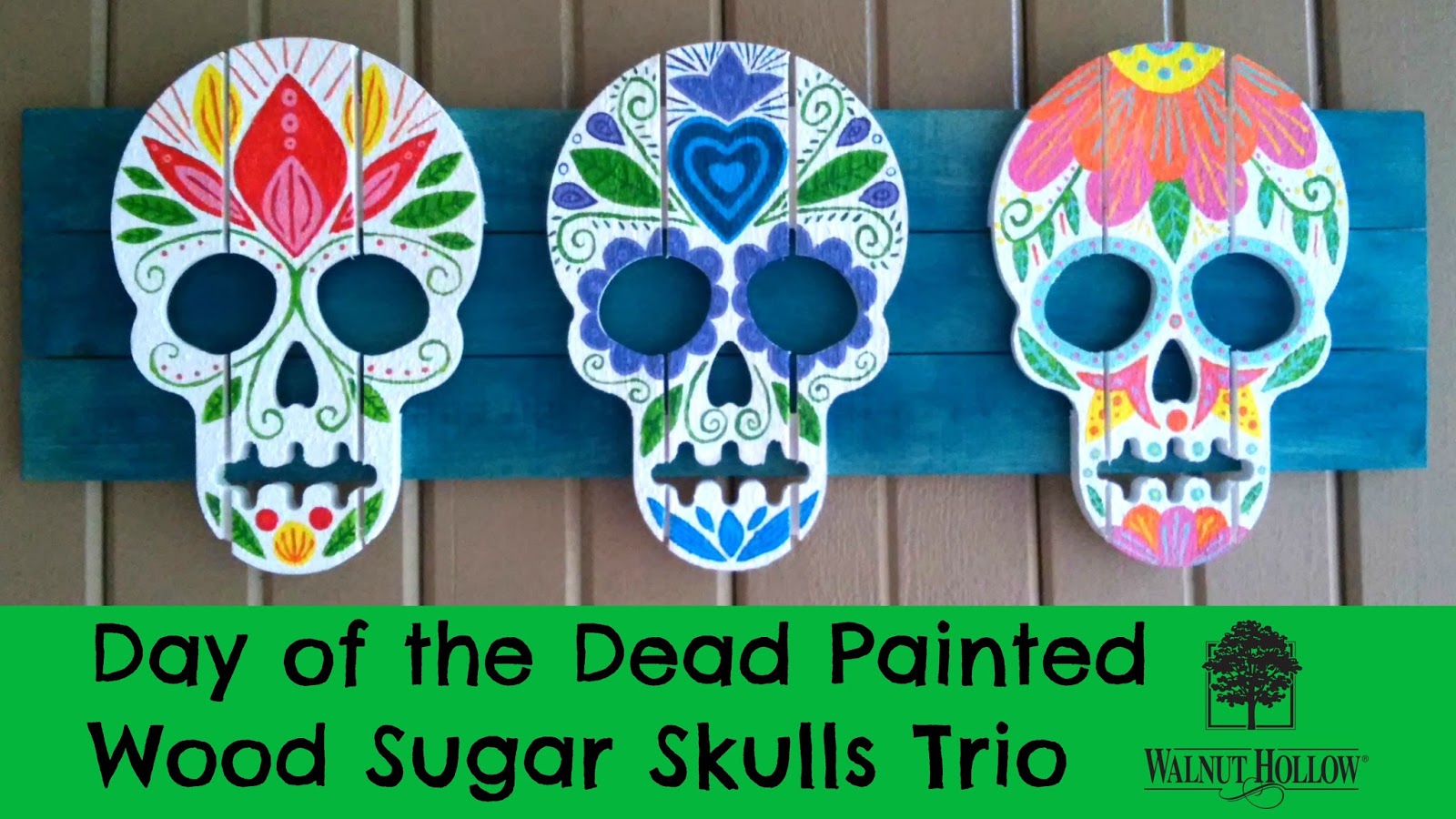 HOLIDAY DIY: Day of the Dead Painted Wood Sugar Skulls Trio