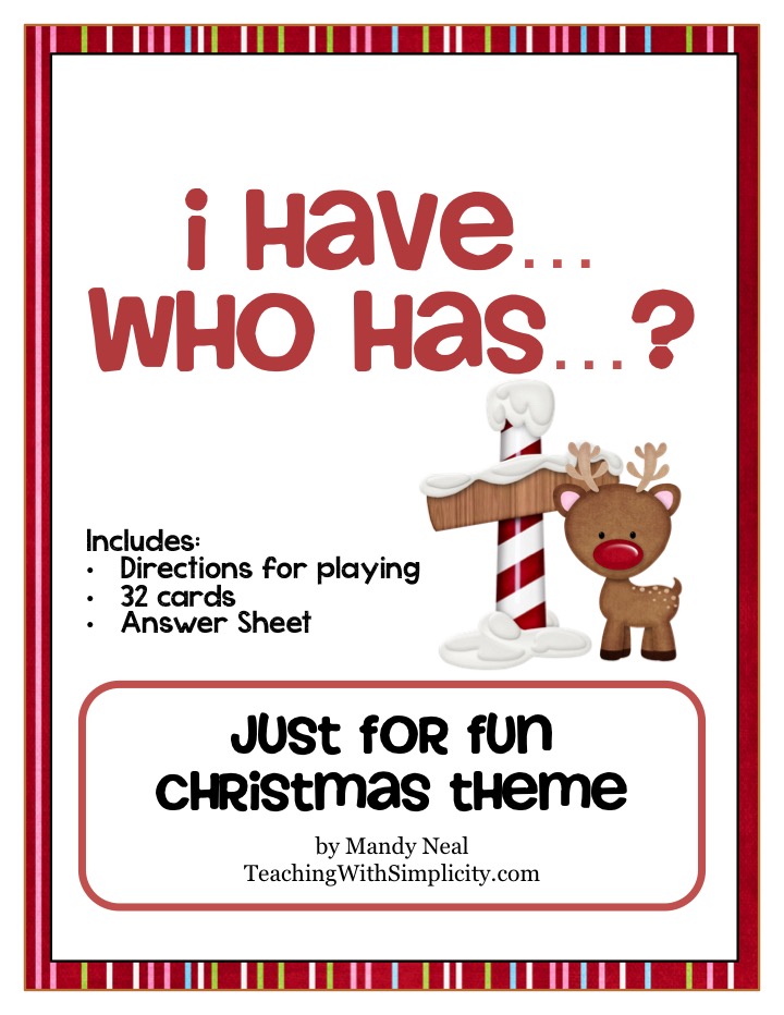 I have... Who has... for Christmas - Classroom Freebies