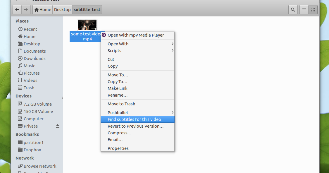 Download Subtitles Via Nautilus / Nemo Context Menu With Periscope Or Subliminal ~ Web Upd8 ...
