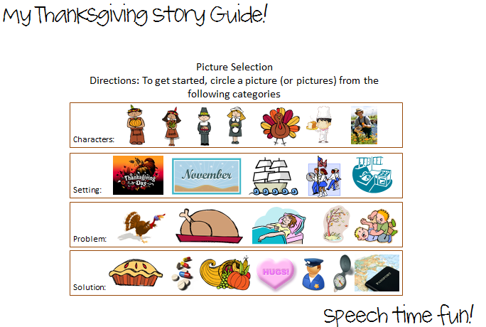 Miss Speechie's Thanksgiving Round-Up - Speech Time Fun: Speech and ...