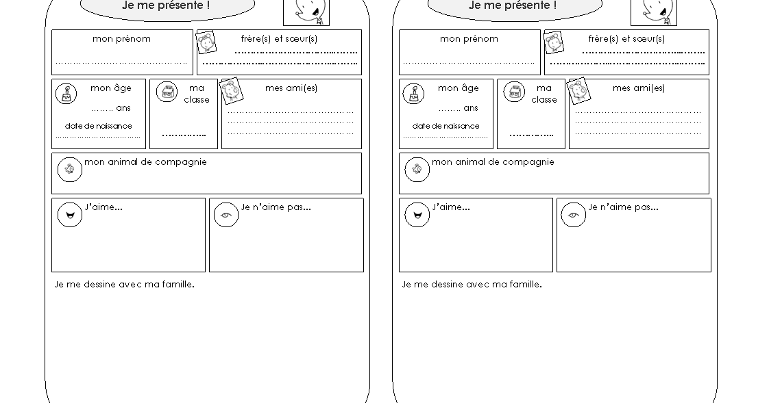 En classe avec Ludo: fiche de présentation pour la rentrée