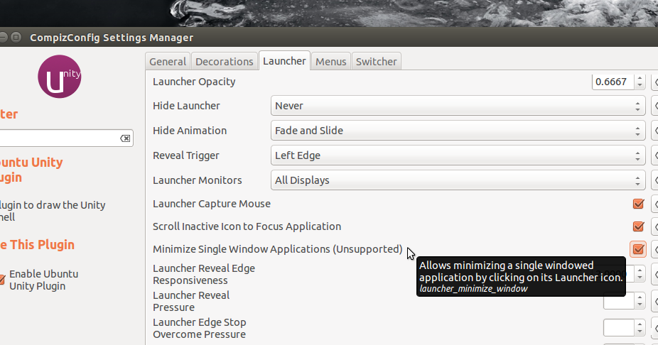 Minimize On Click For Unity Launcher Available In Ubuntu 14.04 Trusty Tahr ~ Web Upd8: Ubuntu ...
