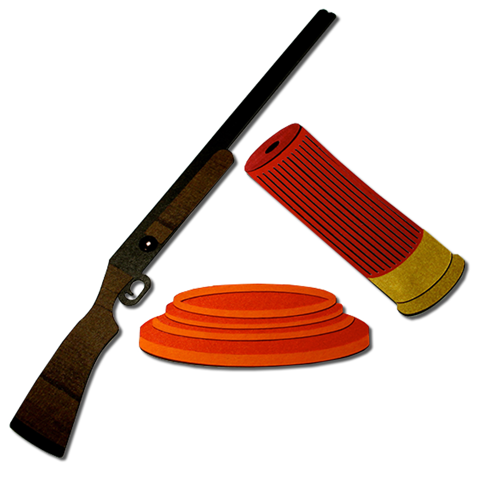 JMRush Designs Shotgun Shell Clay Target jmrush-designs-shotgun-shell-clay-target