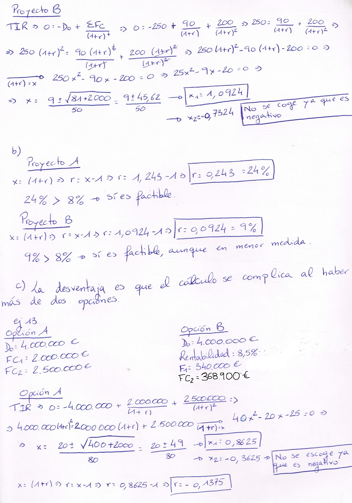 moniapuntes: ejercicios resueltos economía (VAN, TIR ...) moniapuntes: ejercicios resueltos economía (VAN, TIR ...)