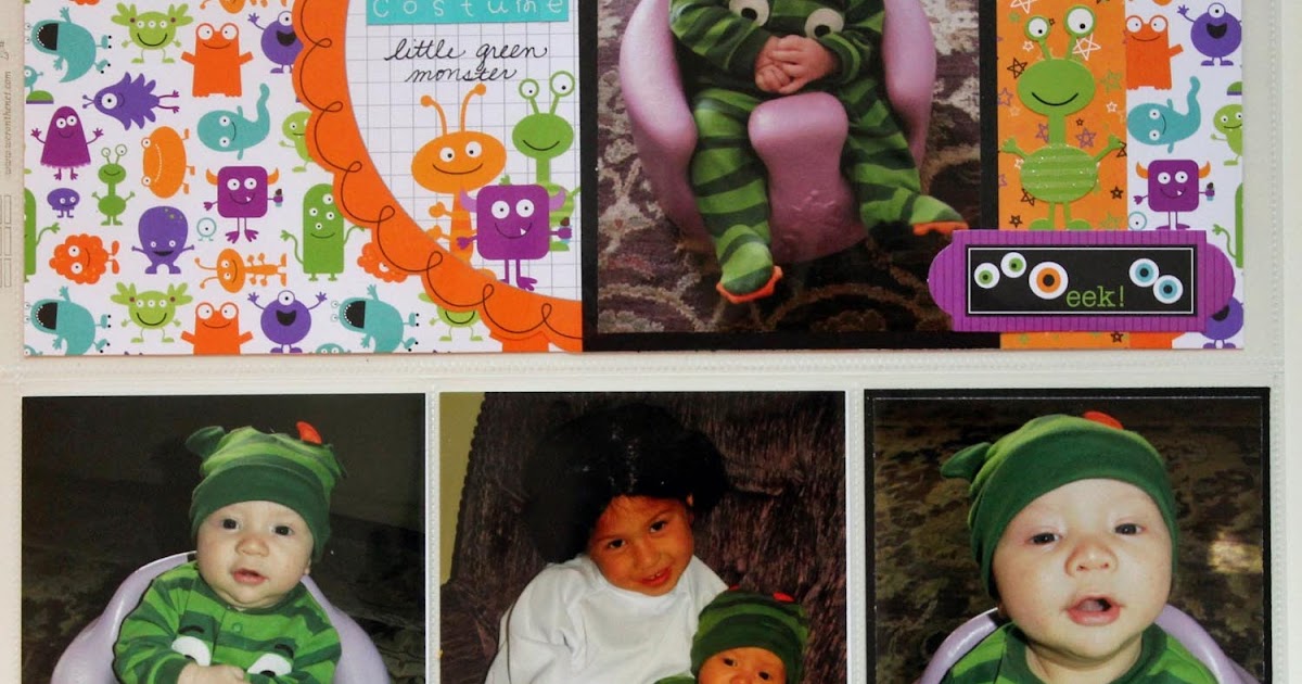 Katie's Nesting Spot: Baby Boy Scrapook Pages: 1st Halloween Costume