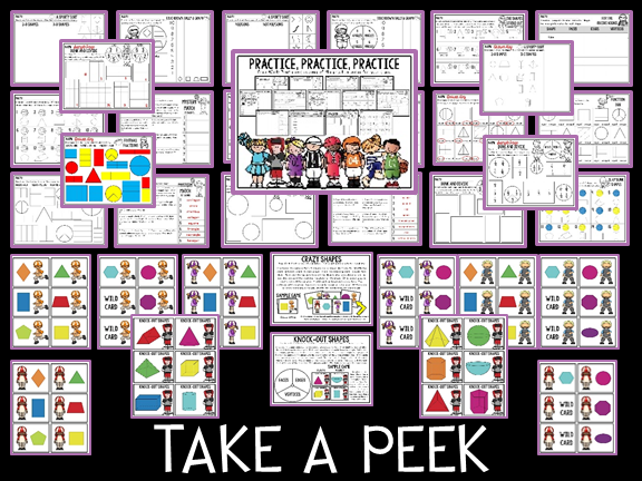 Geometry Games and Ideas for 1st & 2nd Graders