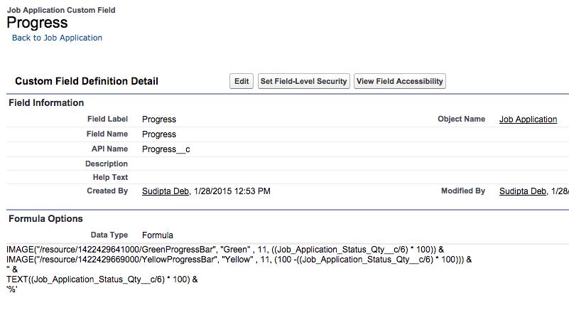 Display Progress Bar using Formula Field in Salesforce – No coding is ... Display Progress Bar using Formula Field in Salesforce – No coding is ...