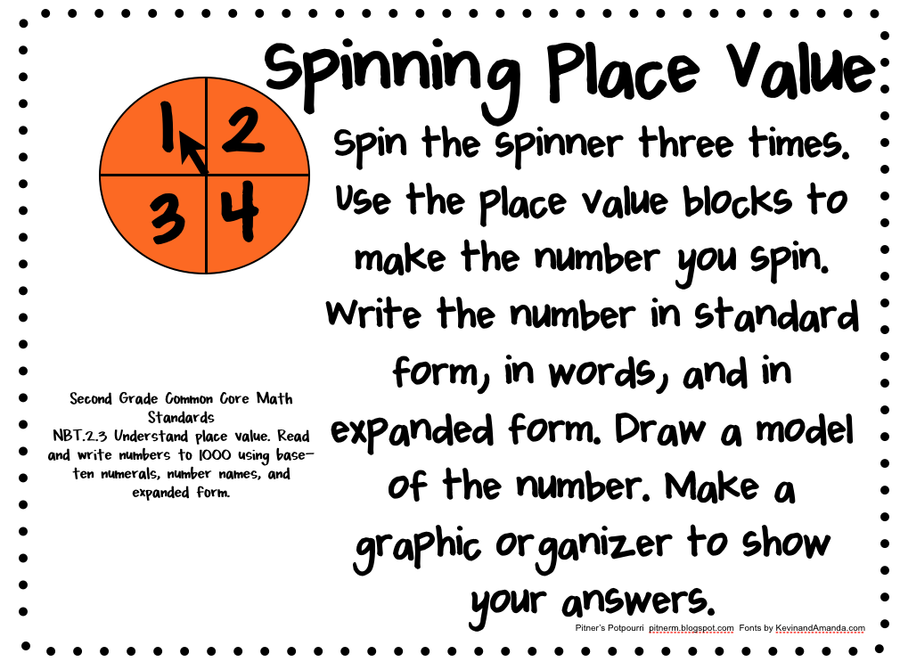 Spinning Place Value - Classroom Freebies