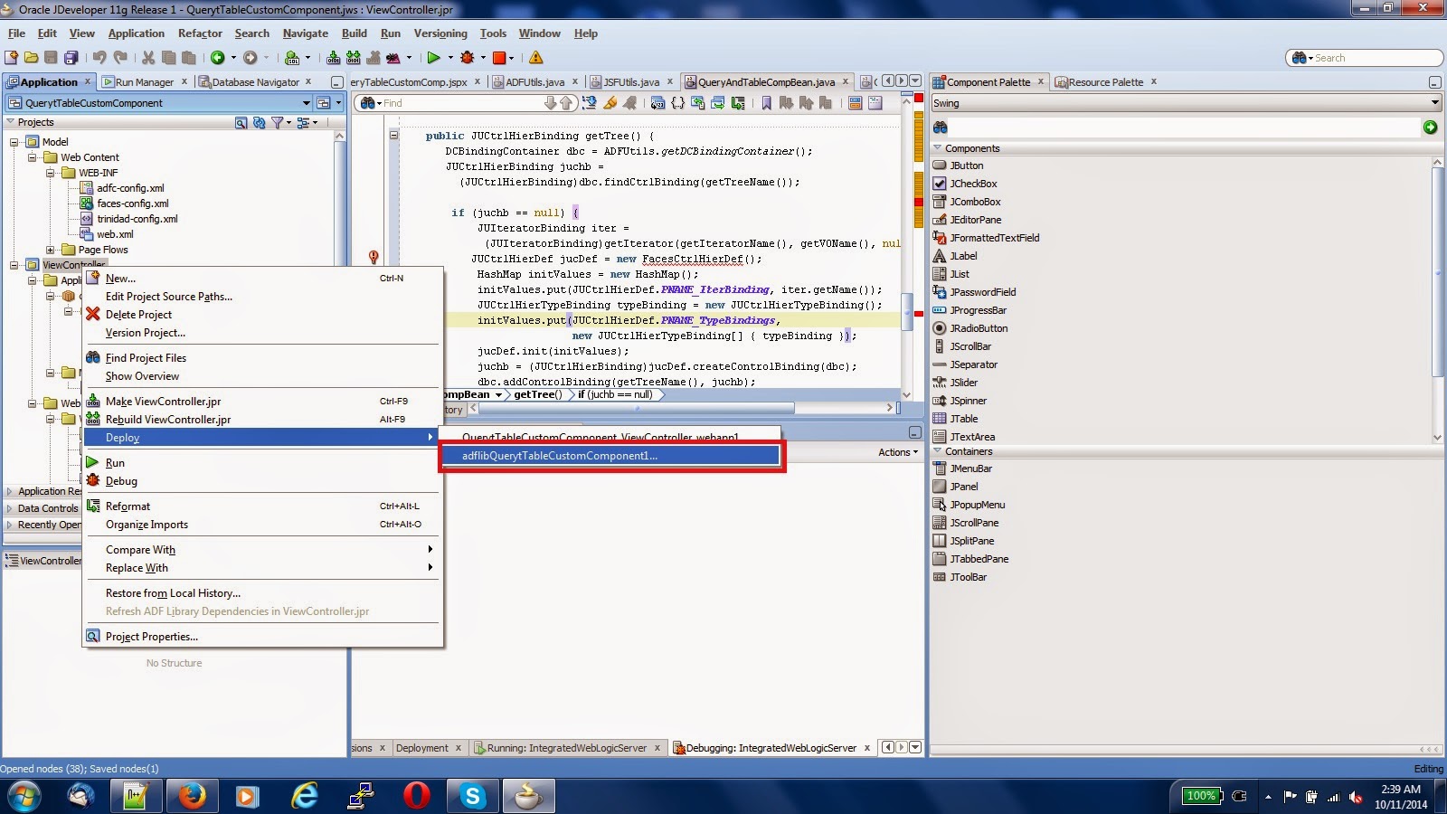 Creating Declarative Component Using Query Panel and Table In ADF Creating Declarative Component Using Query Panel and Table In ADF