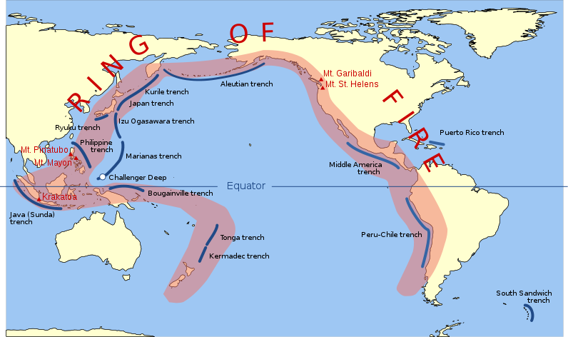 Philippines and the Pacific Ring of Fire (Philippine Volcano Map)