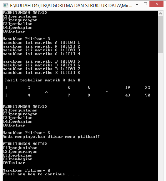 MODUL VI, ARRAY 2-DIMENSI, POINTER, DAN STRUKTUR - MADE WAHYU'S BLOG