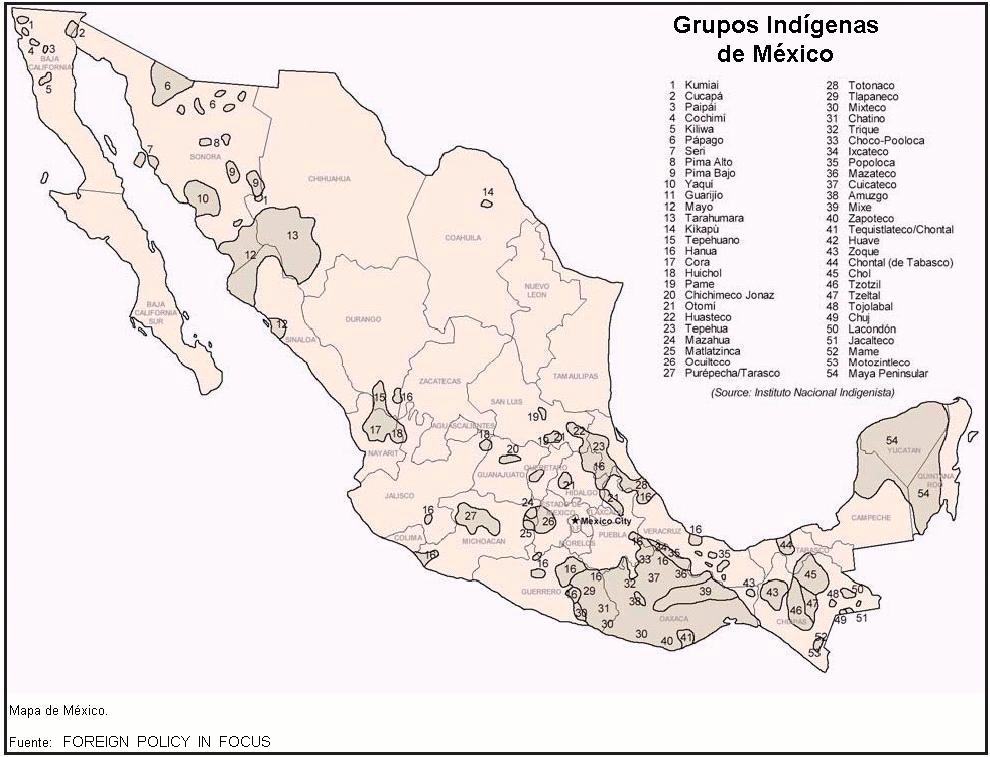 etnias en mexico y su lenguaje