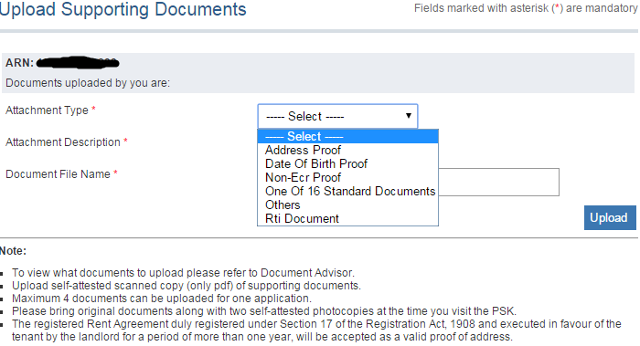 Supporting Documents Required for Passport | FREE ONLINE SEVA