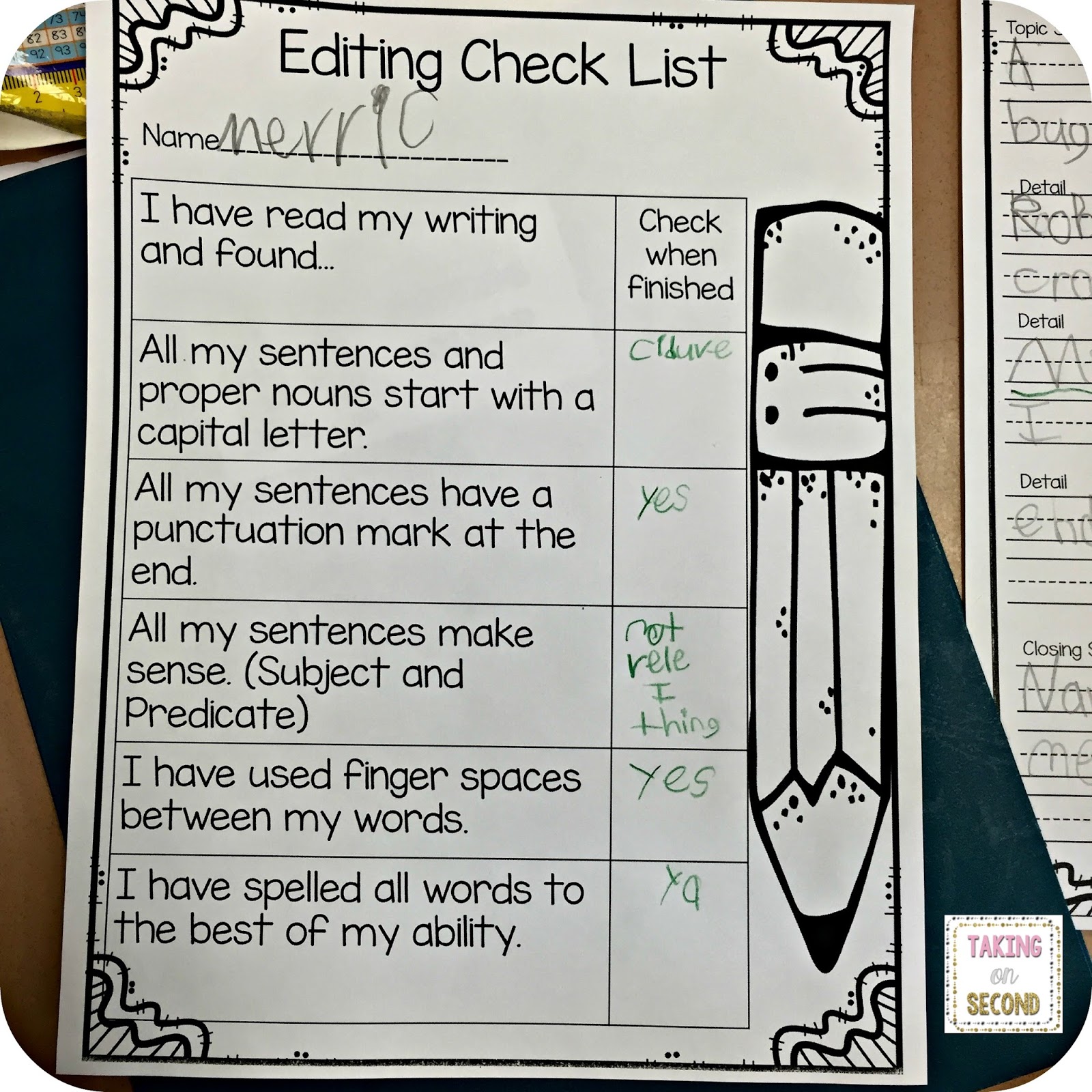 Boost the Writing Process in Primary Grades - Taking on Second