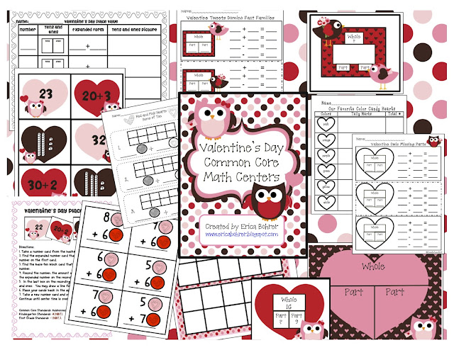 Common Core Valentine’s Day Math Centers