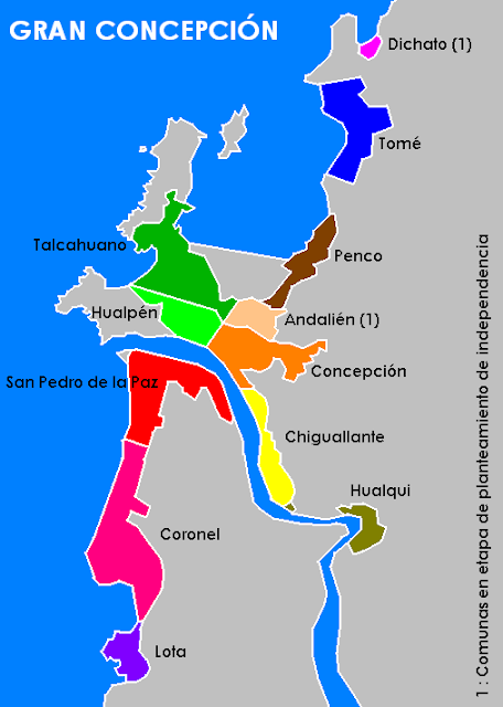 Mapas de Chile: Mapa del Gran Concepción