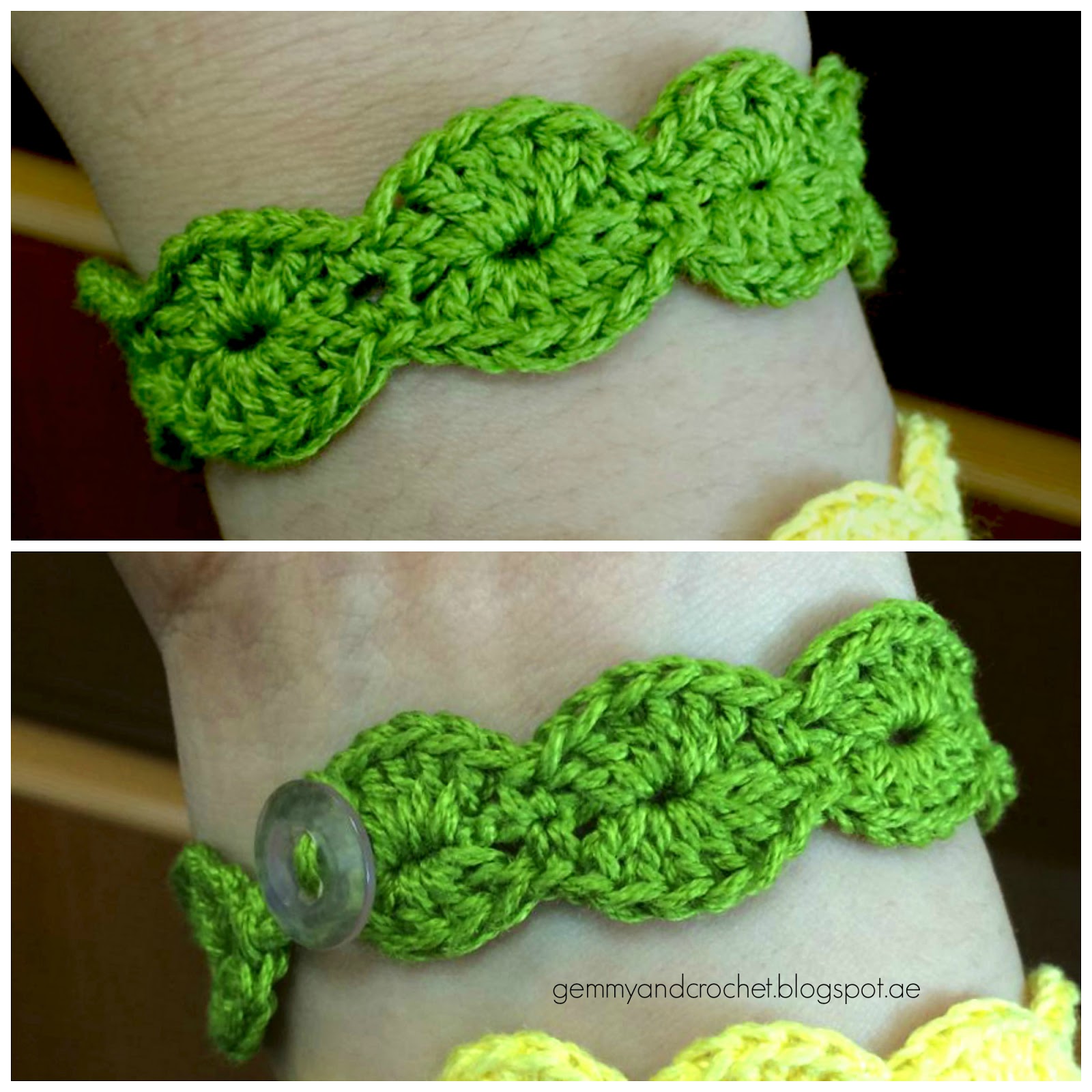 ALL ABOUT CROCHET: FREE PATTERN: Scallop Bracelet ALL ABOUT CROCHET: FREE PATTERN: Scallop Bracelet