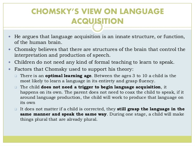 Learning and Teaching English: First Language Aquisition Learning and Teaching English: First Language Aquisition
