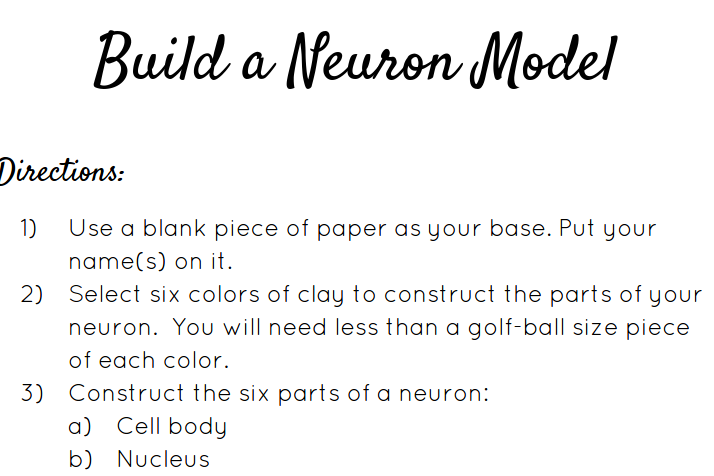 Activities for the Psychology Classroom: Build a Neuron | Kovescence of ...