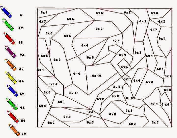 Coloriages Magiques Multiplications Abstrac table62 | Coloriage Magique CP Coloriages Magiques Multiplications Abstrac table62 | Coloriage Magique CP