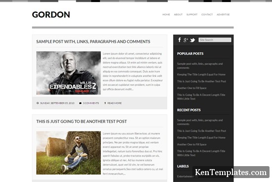Gordon Blogger Template