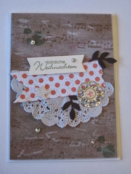 Stempelhex-mit-Farbenklex: Shabby Chic Weihnachtskarten